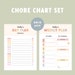 Chore Chart for Kids Printable Behaviour Chart Allowance Chart for ...