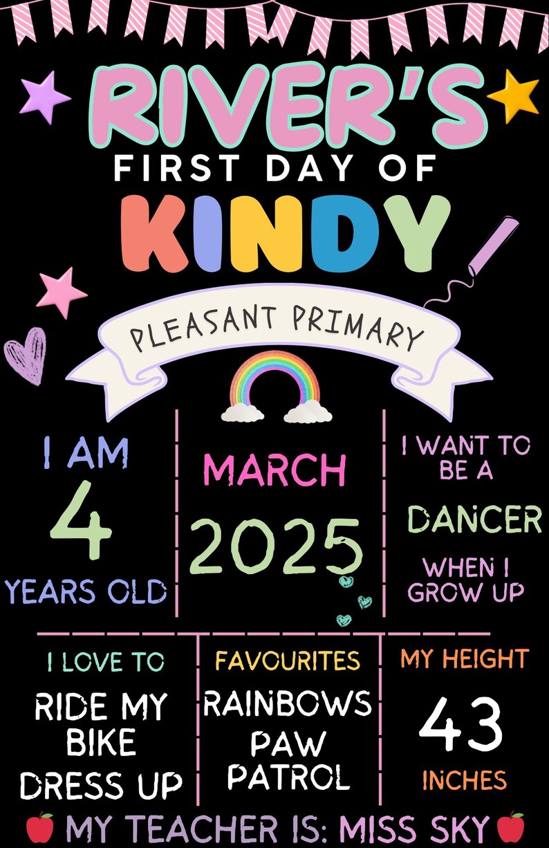 Editable First Day of School Board | Firsy Day of Kindy | Back to ...