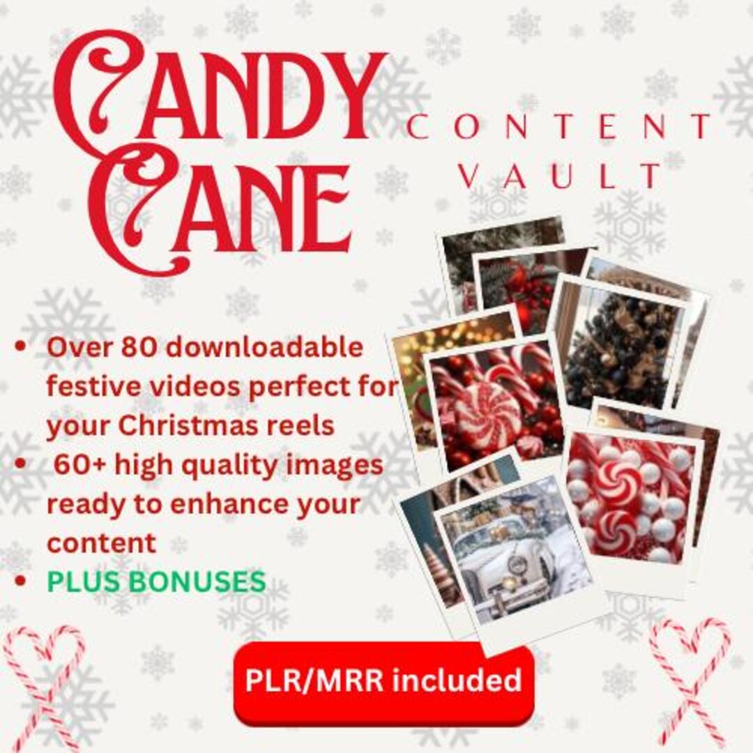 The Candy Cane Vault | Festive Social Media PLR & MRR Bundle ...