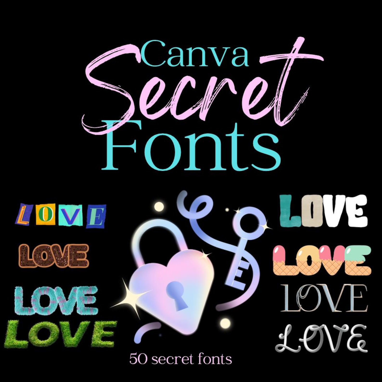 50 Canva Fonts Codes Pack | Easy-to-use Canva Fonta for DIY Design ...