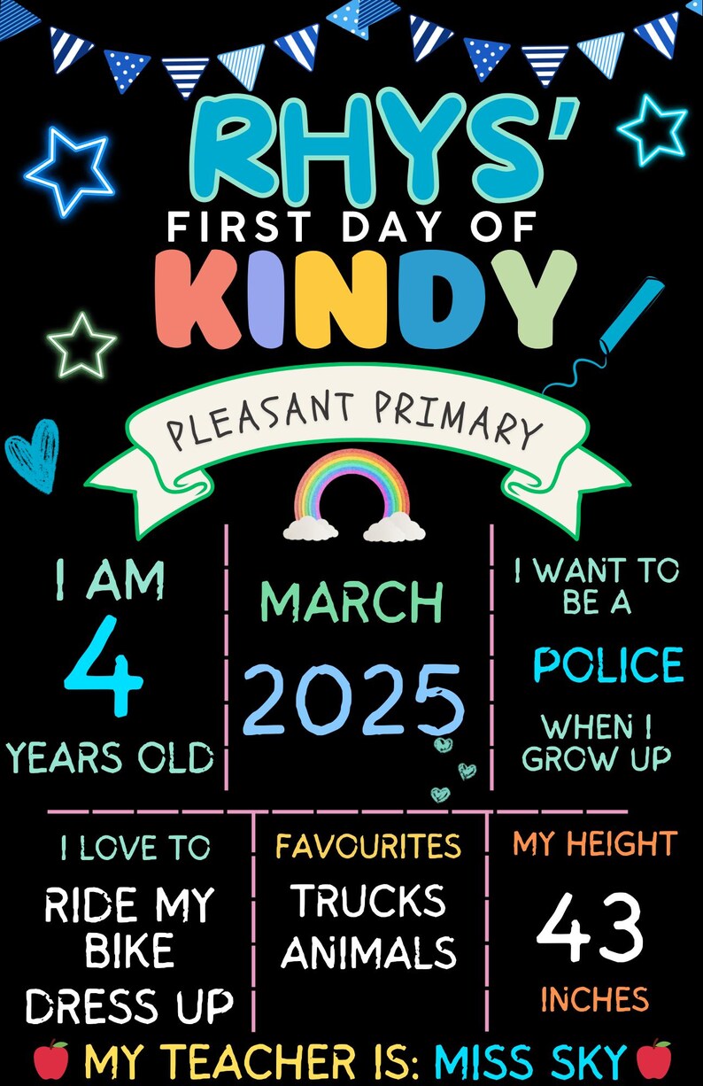 Editable First Day of School Board | Firsy Day of Kindy | Back to ...