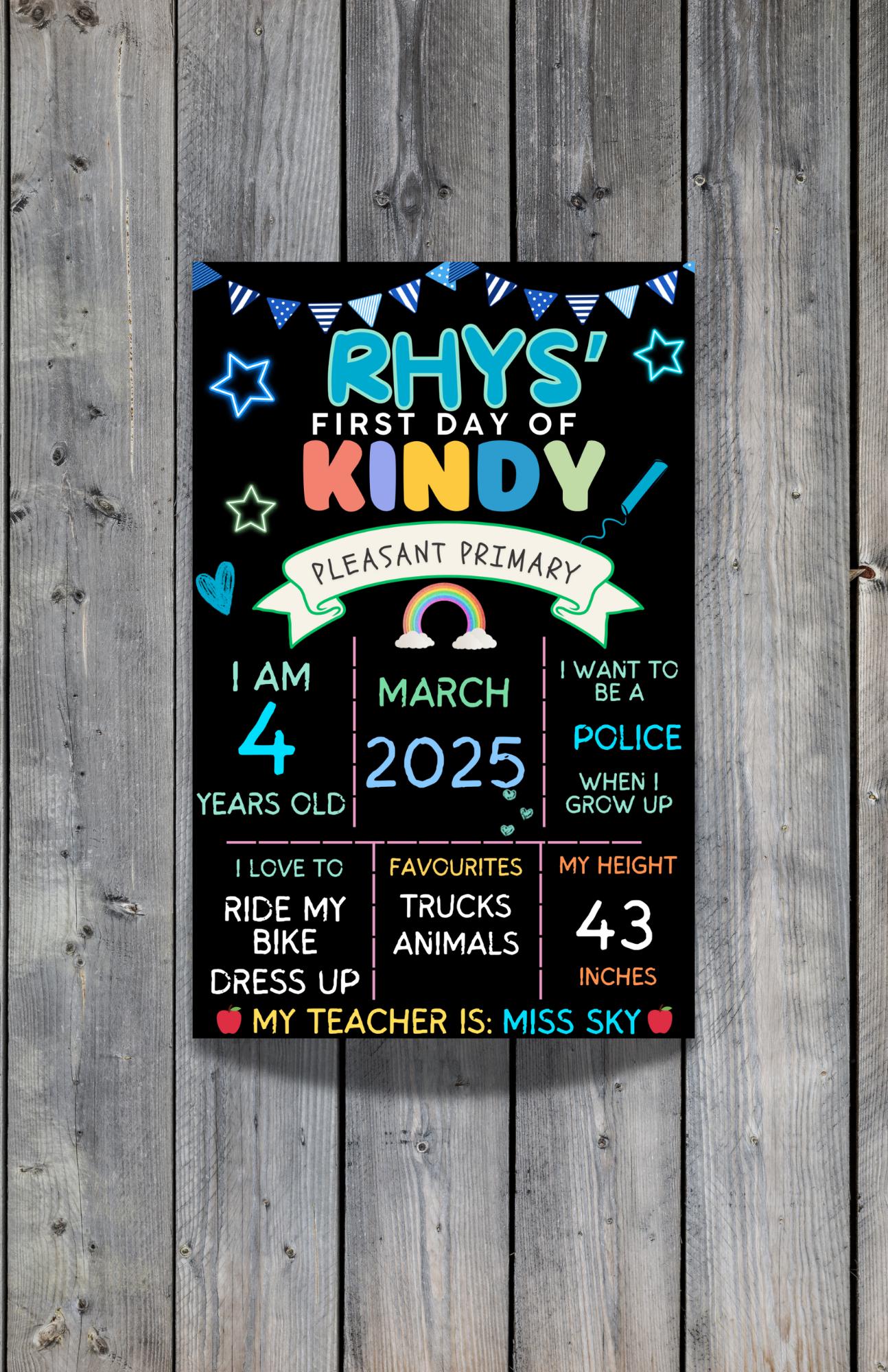 Editable First Day of School Board | Firsy Day of Kindy | Back to ...