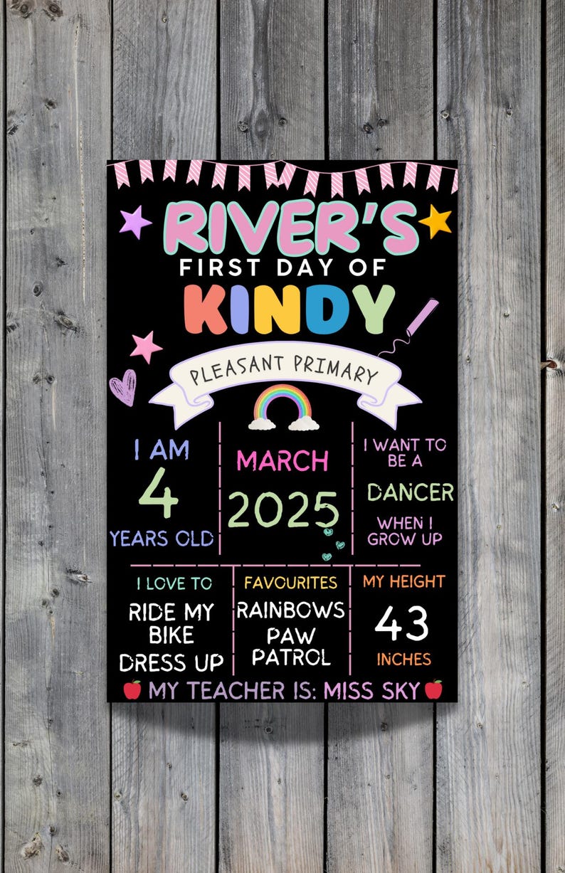 Editable First Day of School Board | Firsy Day of Kindy | Back to ...