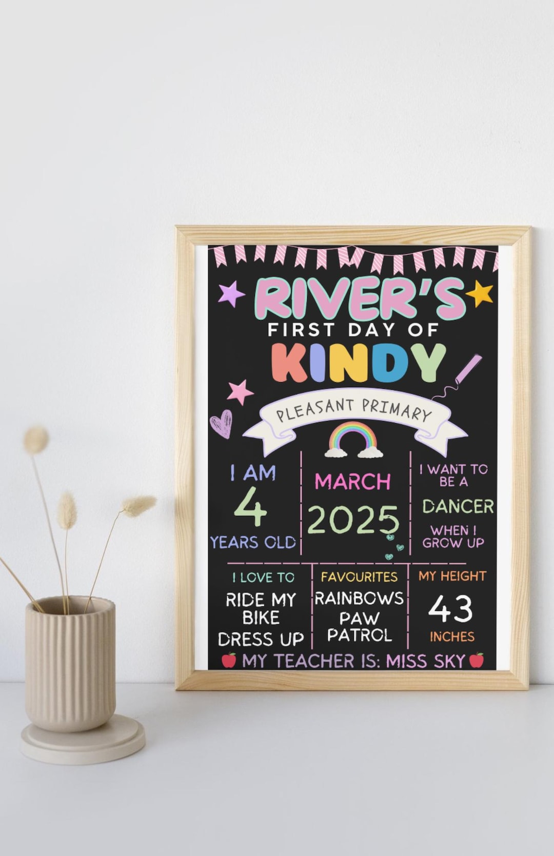 Editable First Day of School Board | Firsy Day of Kindy | Back to ...