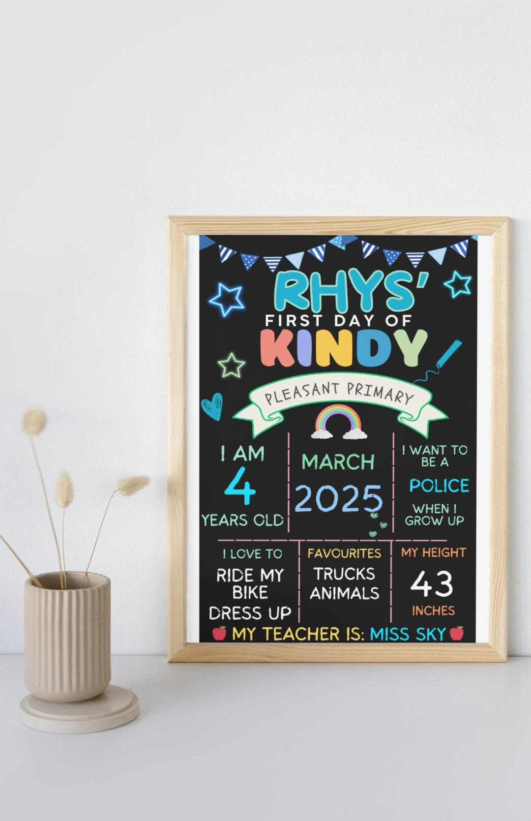 Editable First Day of School Board | Firsy Day of Kindy | Back to ...