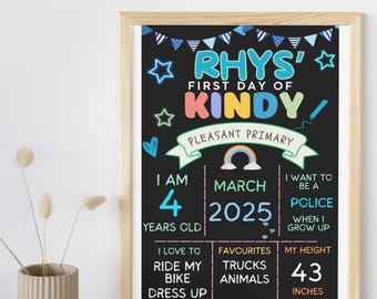 Editable First Day of School Board | Firsy Day of Kindy | Back to ...