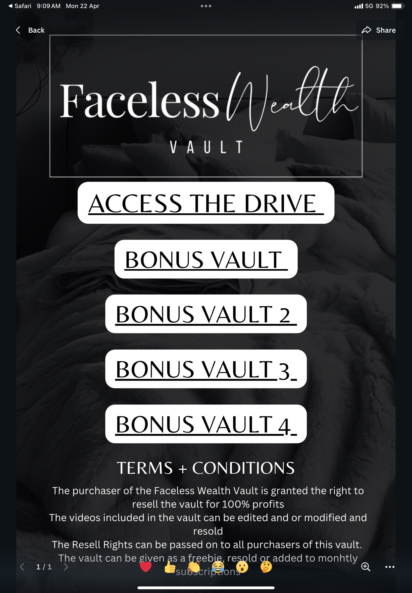 FACELESS Wealth Vault 2000 Videos for Your Content and Reels, Done for You. Digital Product ...