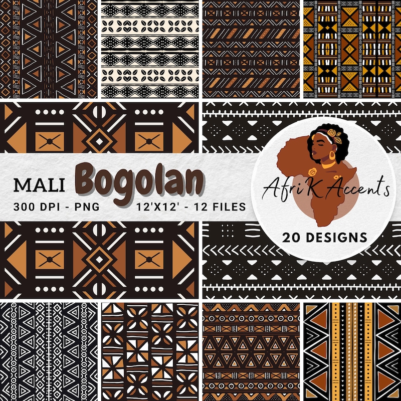 Bogolan Fabric - Etsy