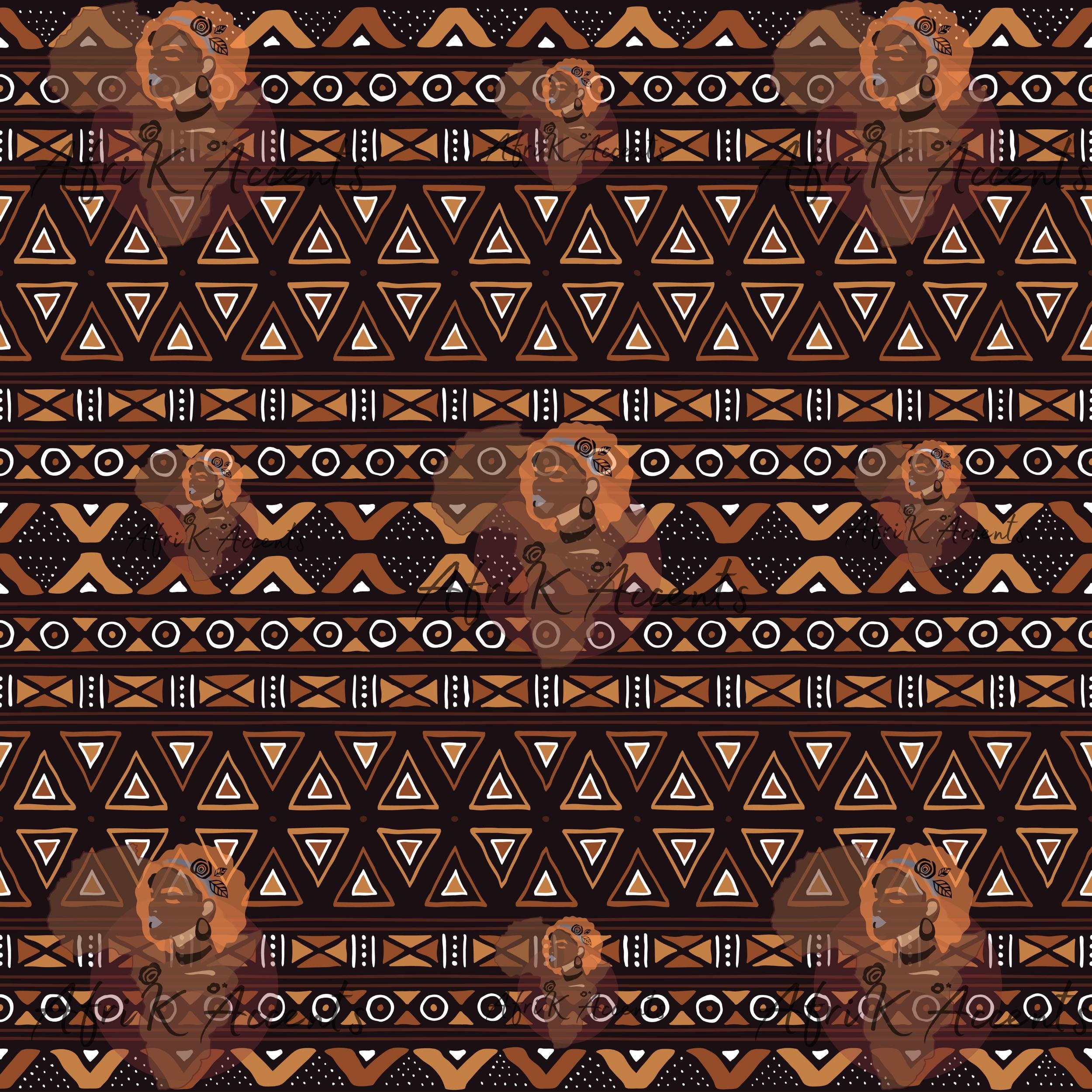 Mali Bogolan - African Print Fabric Seamless Tribal Pattern Digital ...