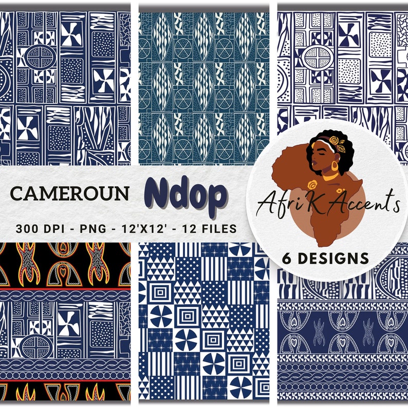 Cameroon Ndop - Digital Paper - Etsy