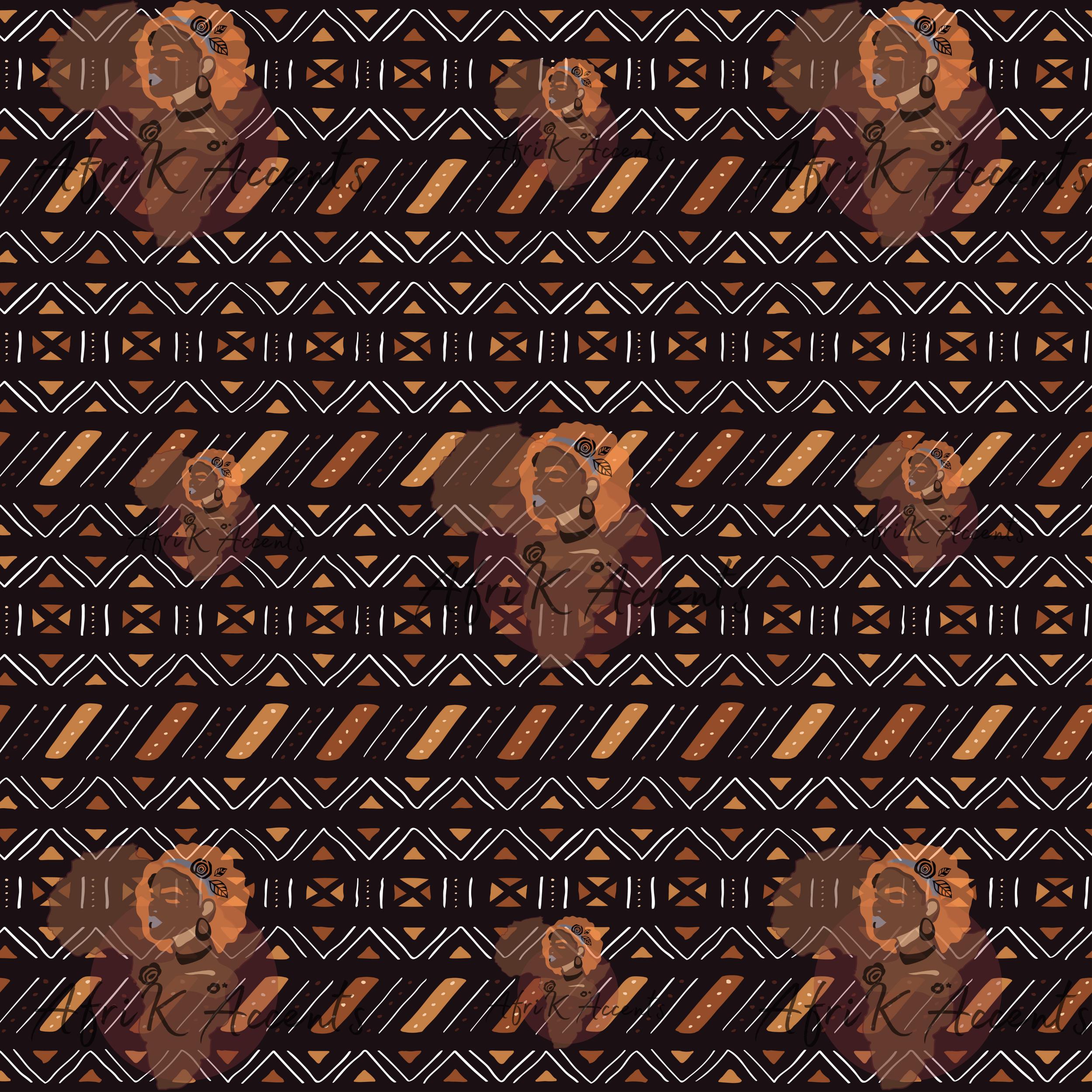 Mali Bogolan - African Print Fabric Seamless Tribal Pattern Digital ...