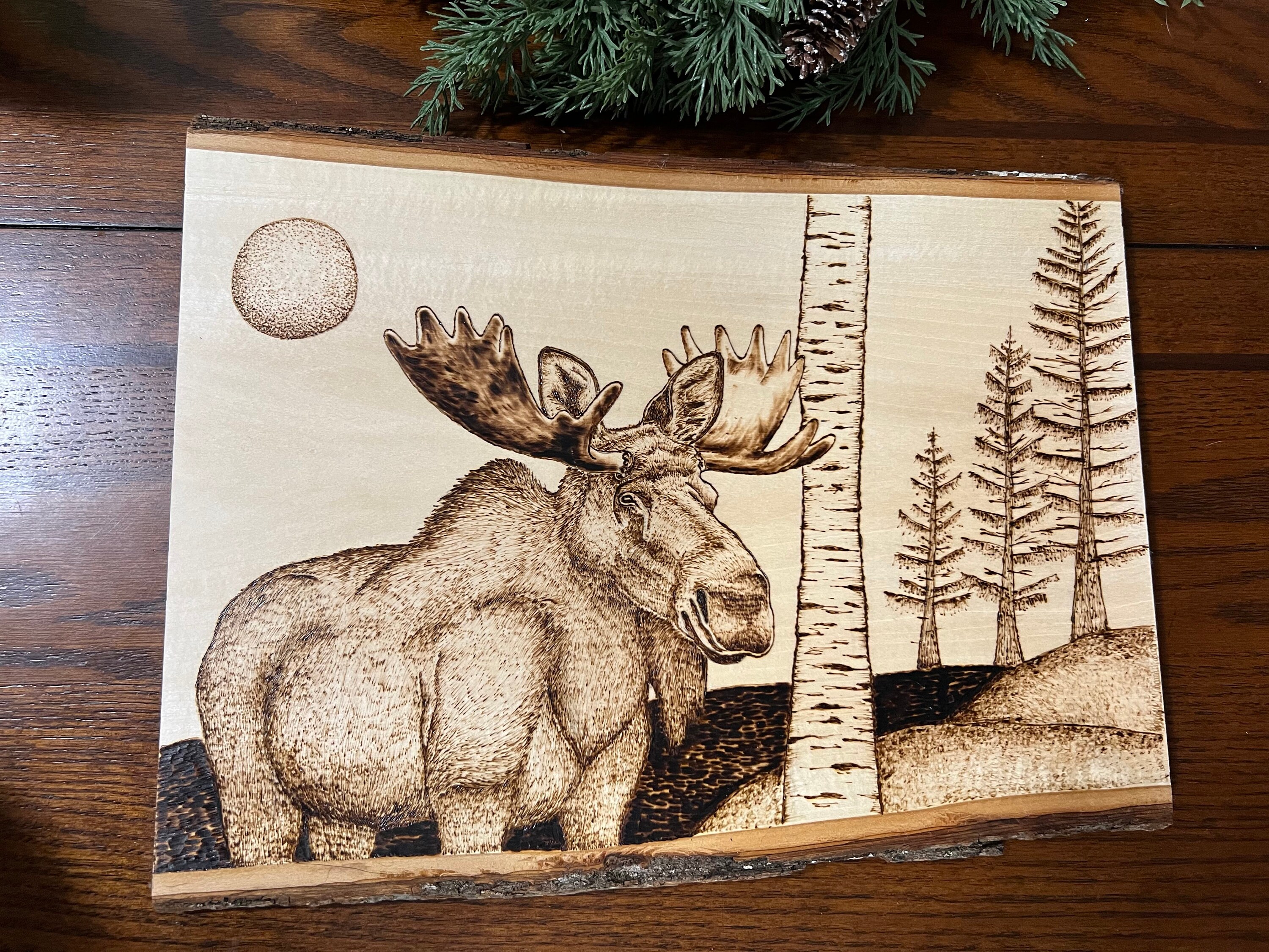 Moose Woodburning Wall Art - Etsy
