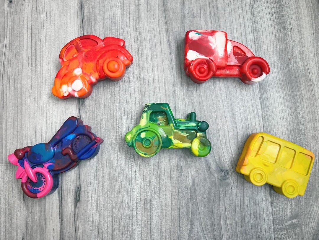 Vehicle Crayons: Car, Truck, Bus Shaped Crayons - Etsy