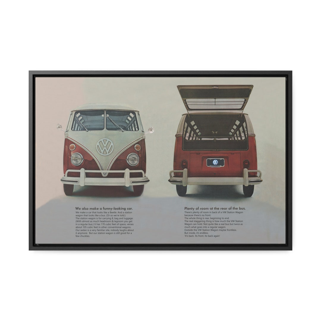1961 VW Station Wagon Bus Artist Rendition Gallery Canvas Wraps ...