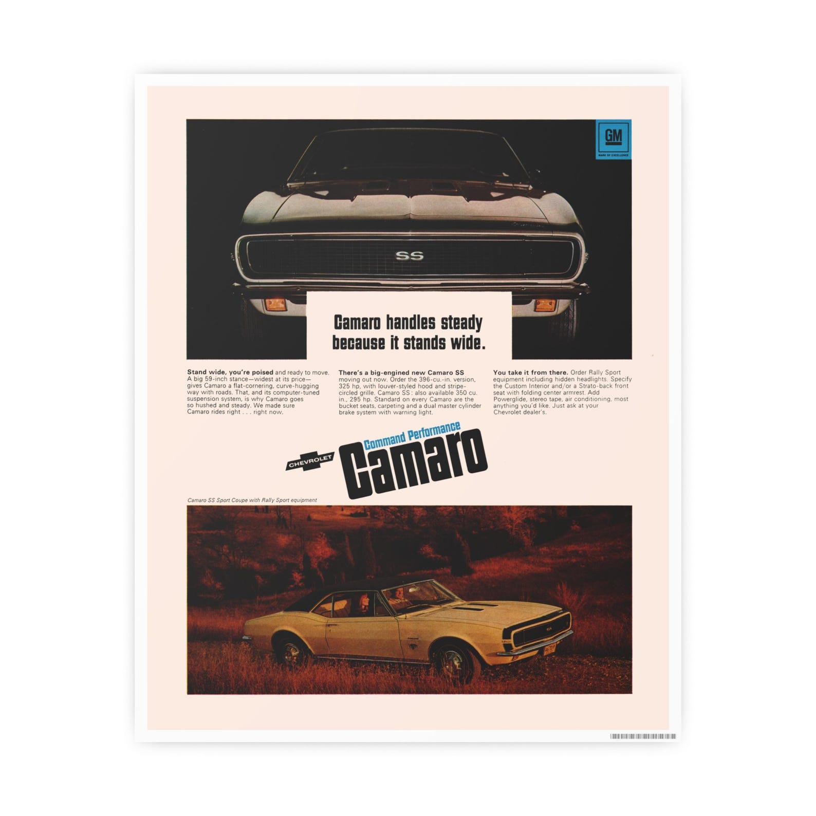 1967 Camaro SS Photo Art Paper Posters 9X11 - Etsy