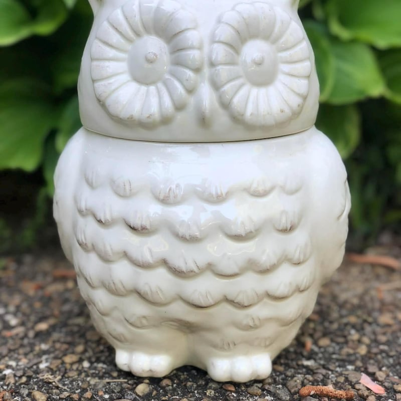Cookie Jar Ceramic Owl - Etsy