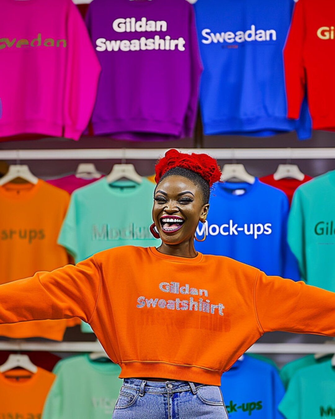 Complete Gildan 1800 Sweatshirt Mockup Collection: Over 400 Digital ...