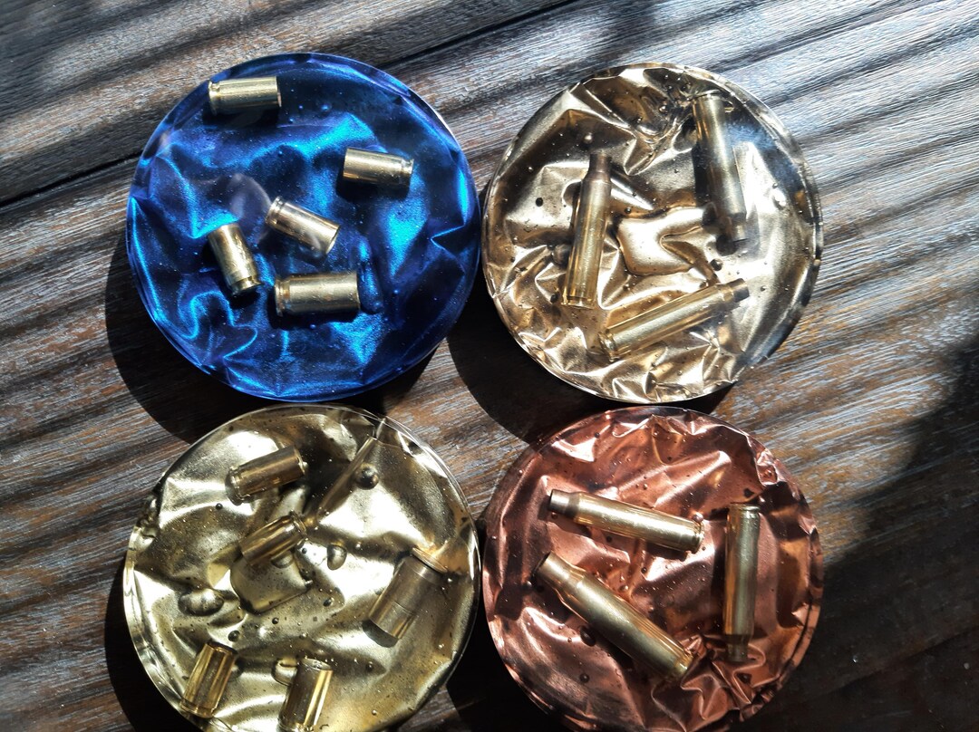 Shell Casing Coasters - Set of 4 - Etsy