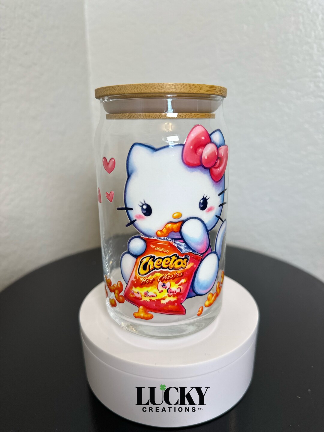 Hello Kitty Glass Cup, Hello Kitty, Unique Gifts, Hot Cheetos Cup - Etsy
