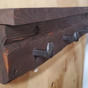 Railroad Spike Coat Rack With Shelf - Etsy