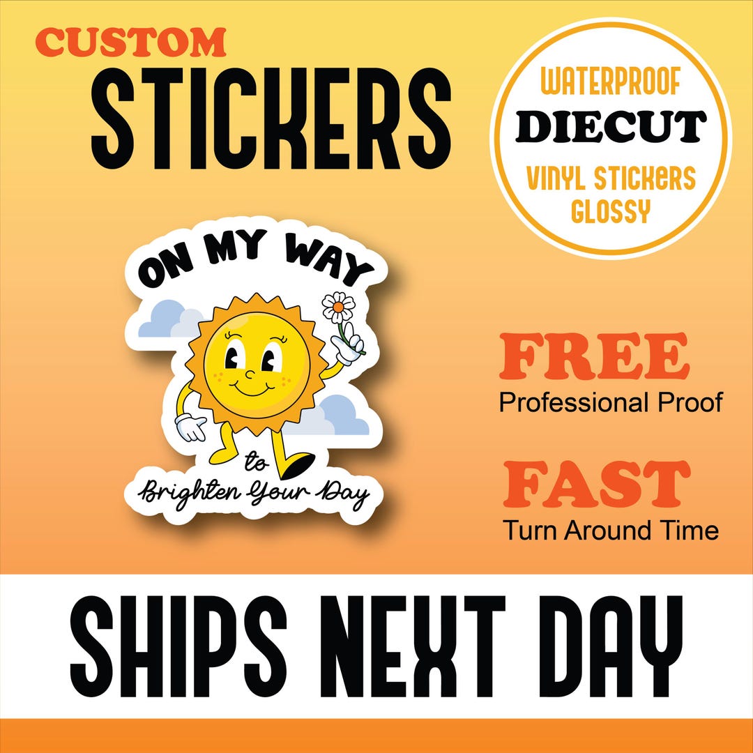 Logo Stickers, Custom Vinyl Waterproof Stickers Cut to Any Shape, Die ...