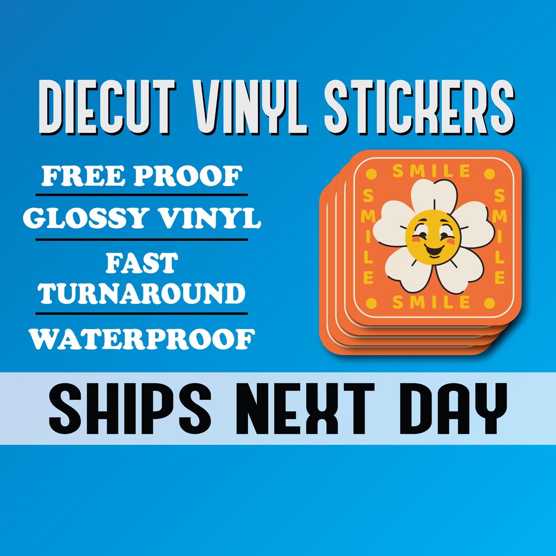 Custom Stickers, Waterproof Vinyl Die Cut Stickers, Logo Stickers, Free ...