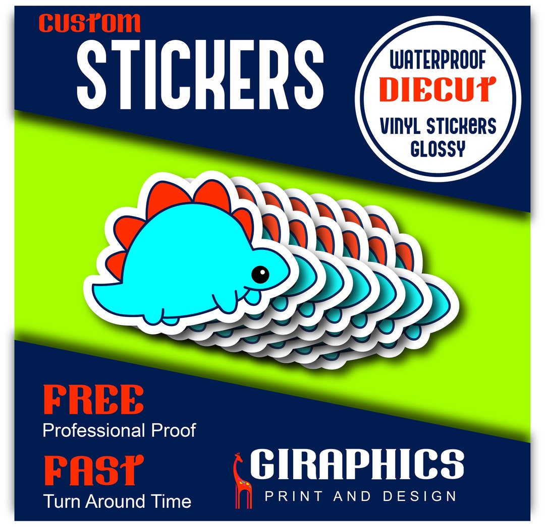 Custom Waterproof Vinyl Stickers: Die Cut Glossy Stickers - Etsy