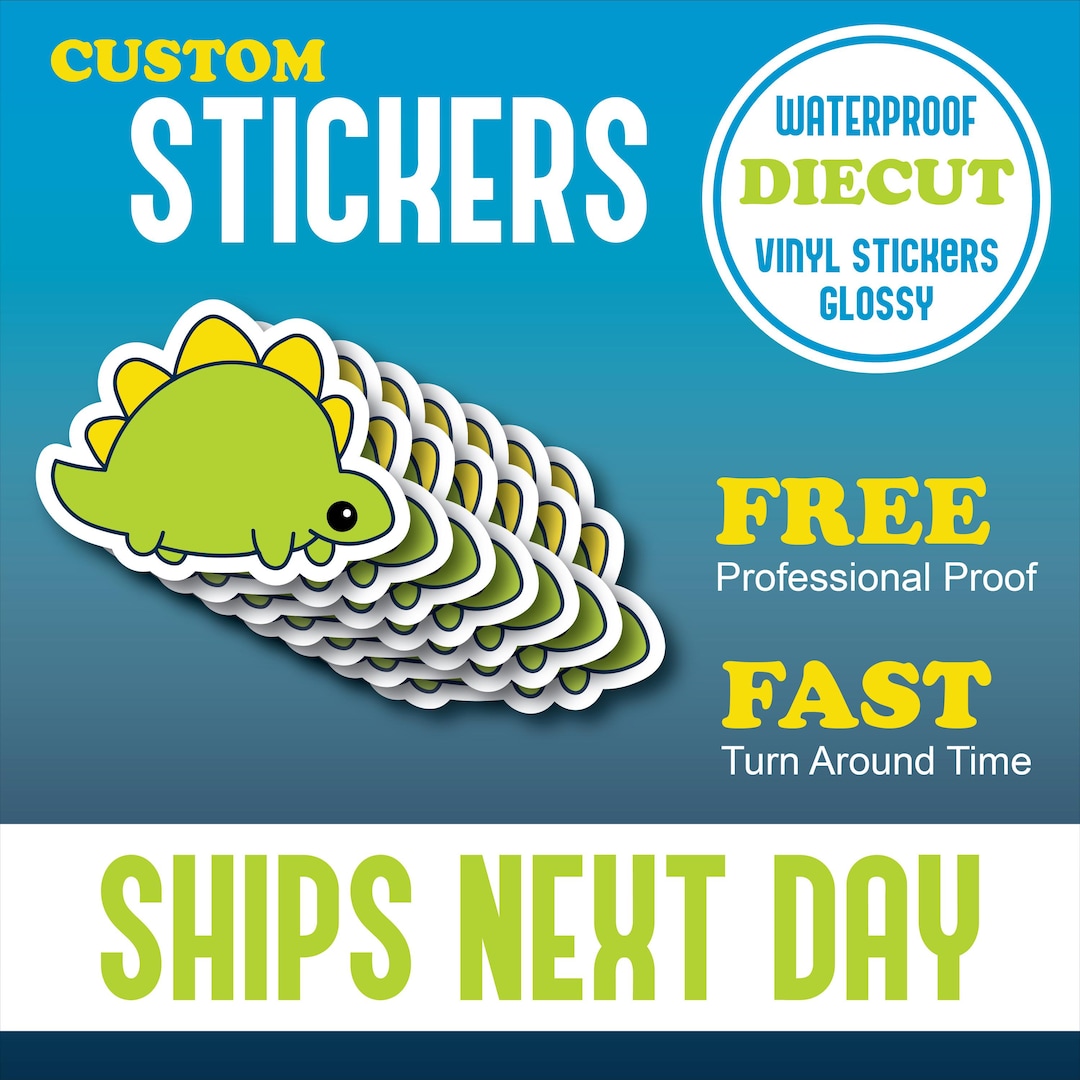 Logo Stickers, Custom Vinyl Waterproof Stickers Cut to Any Shape, Die ...