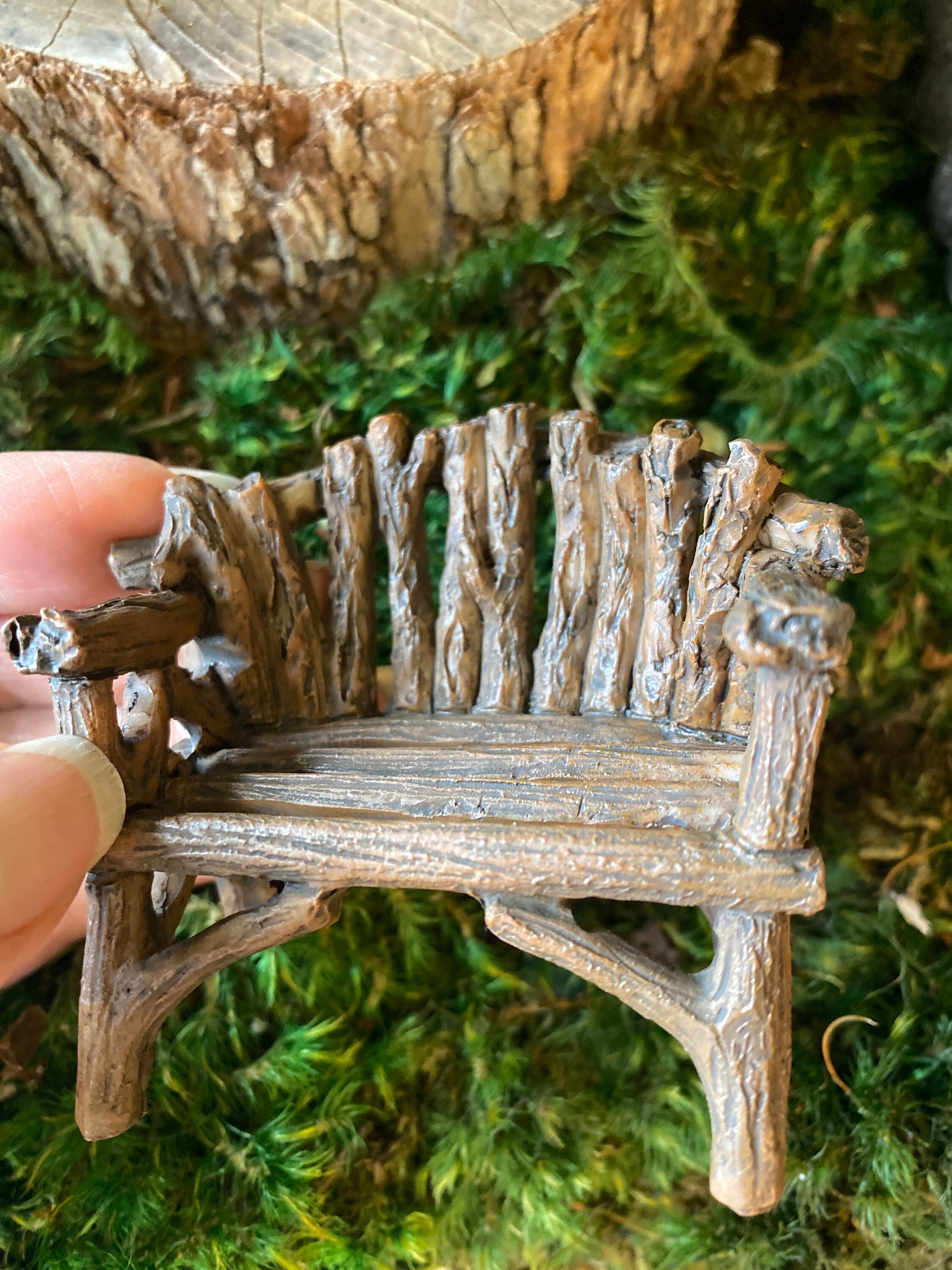 Miniature Fairy Garden Twig Bench Furniture - Etsy