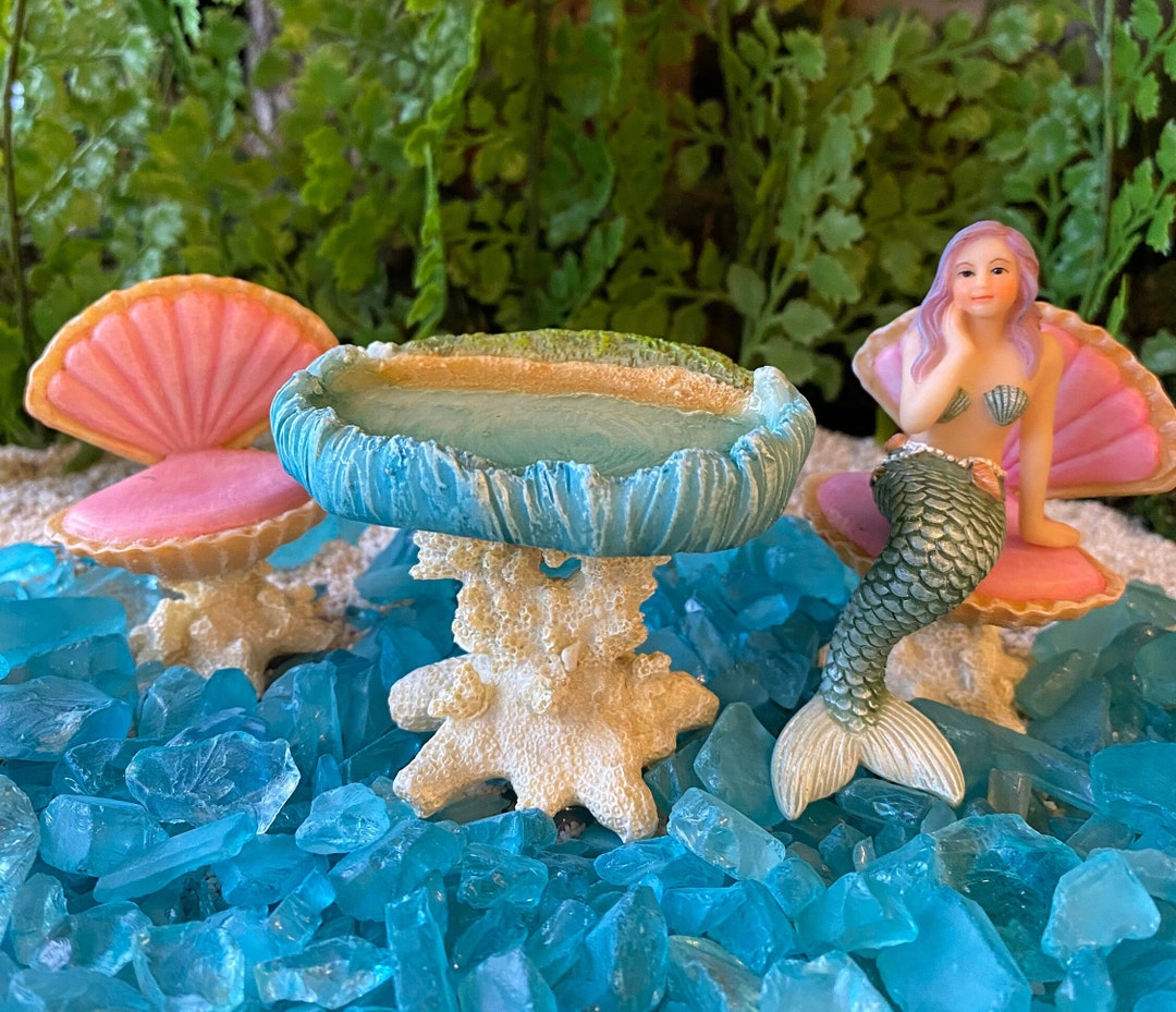 Miniature Mermaid, Miniature Table and Two Chairs, Four Piece Set. - Etsy