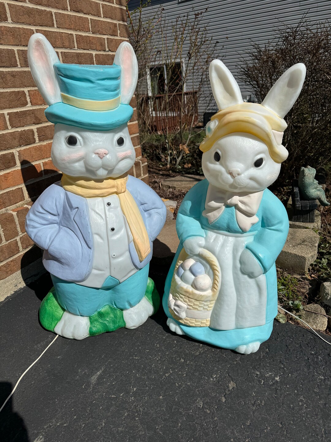 2 Easter Empire Me and Mrs Bunny Blow Molds Vintage - Etsy