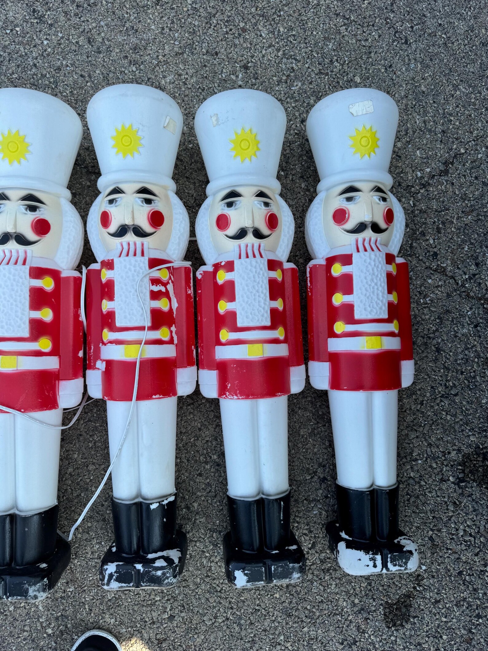 6 Christmas Red Nutcrackers Union Products Blow Molds - Etsy