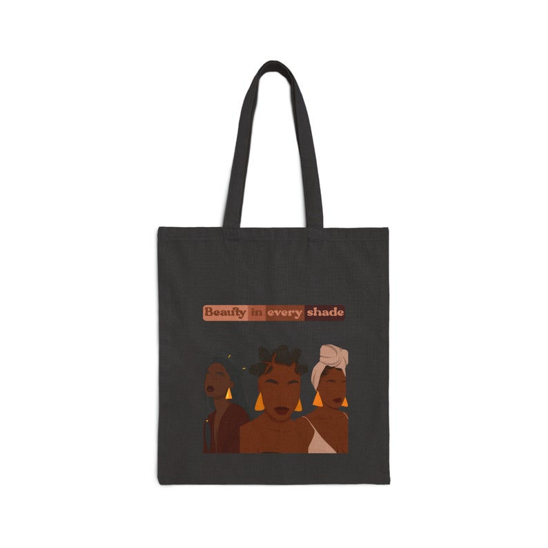 Cotton Canvas Tote Bag Black History, Black Woman Art soul Power ,afro ...