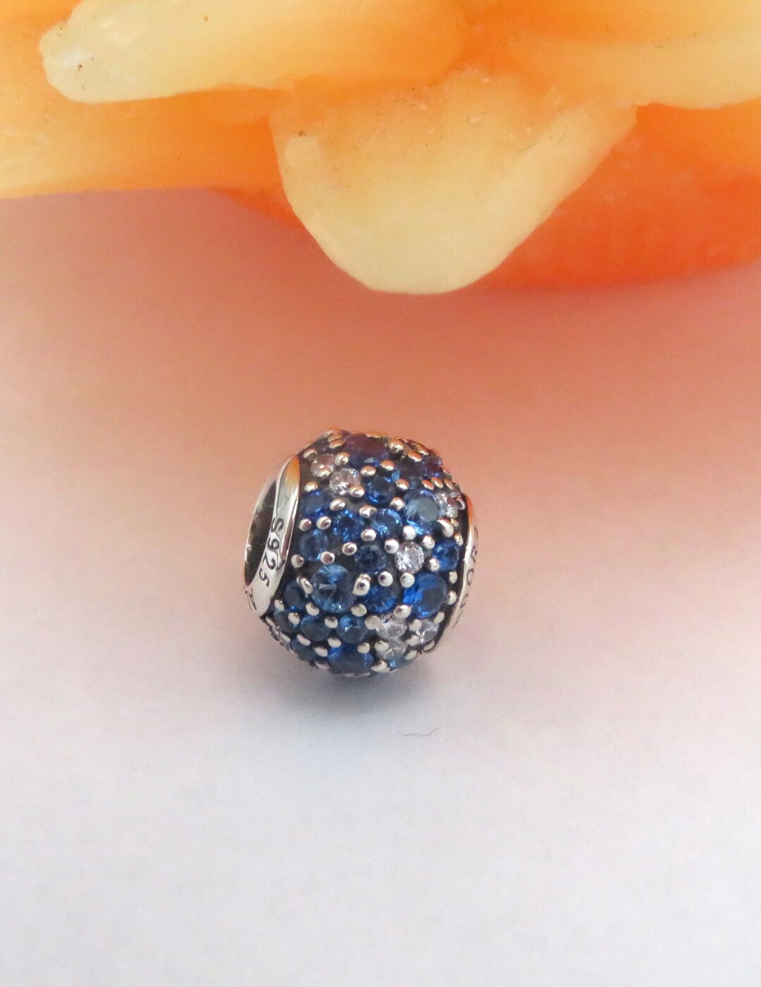 Pandora Sterling Silver Blue Sky Mosaic Pave Mixed Blue Crystals Charm ...