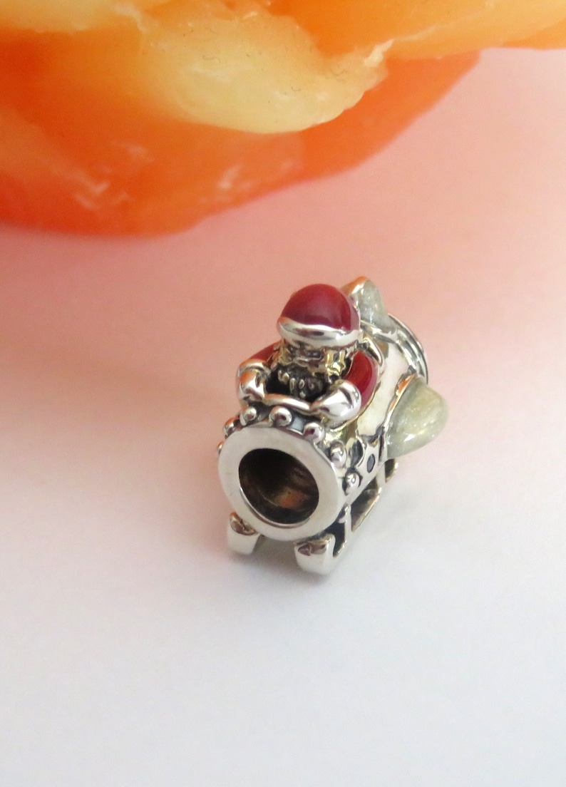 Pandora Sterling Silver Santa in Space Rocket Ship Charm - Etsy