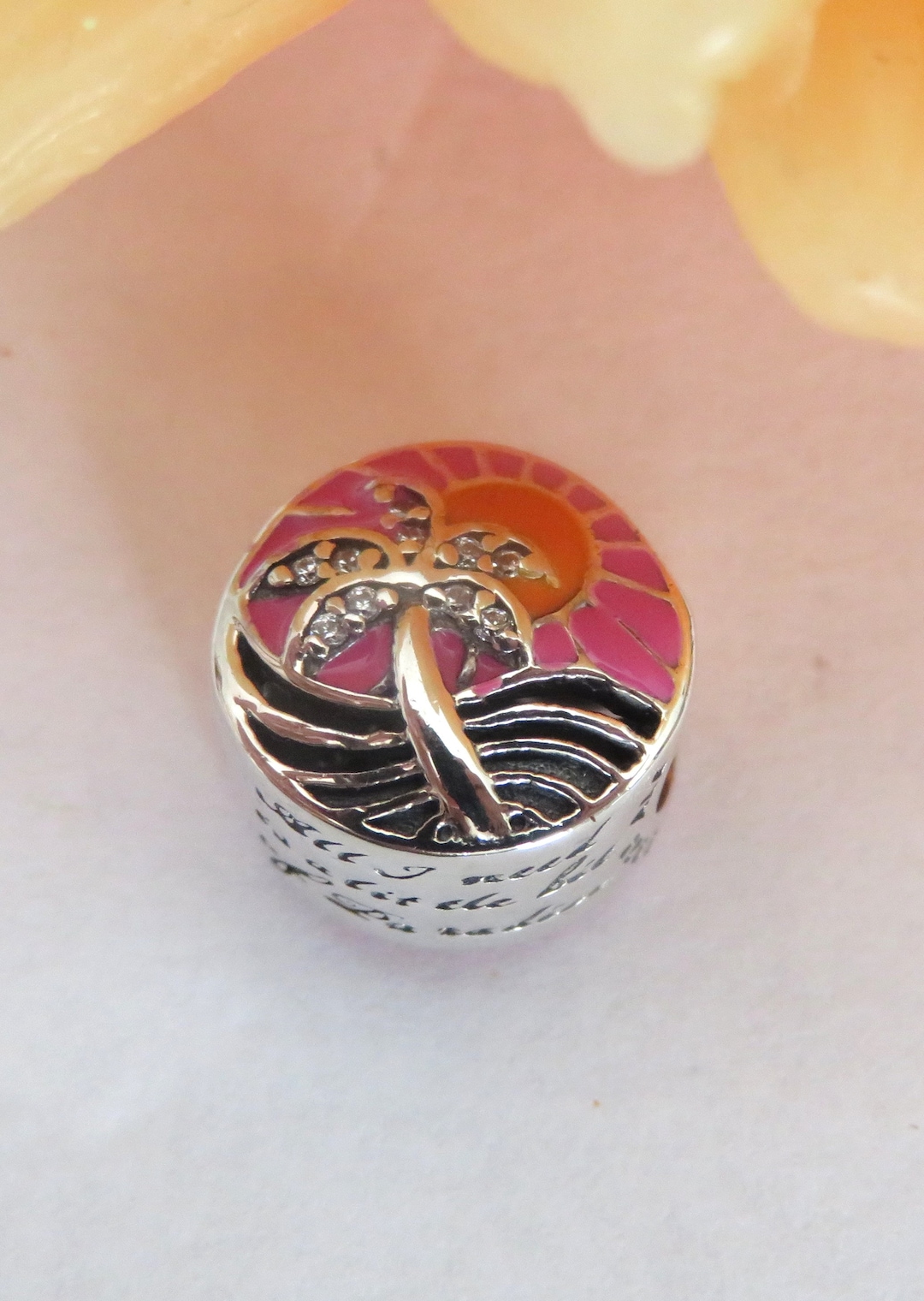 Pandora Sterling Silver Tropical Sunset CZ Charm - Etsy