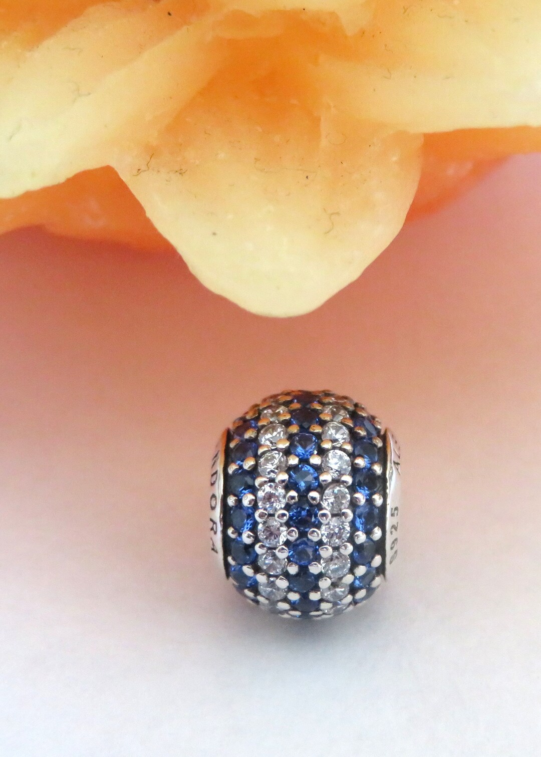 Pandora Sterling Silver Blue Nautical Pave Lights With Blue and Clear ...