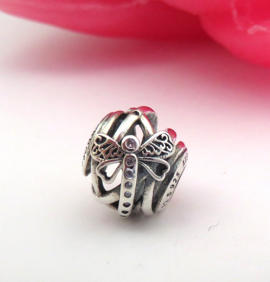 Pandora Sterling Silver Dreamy Dragonfly Charm, Clear CZ Charm - Etsy