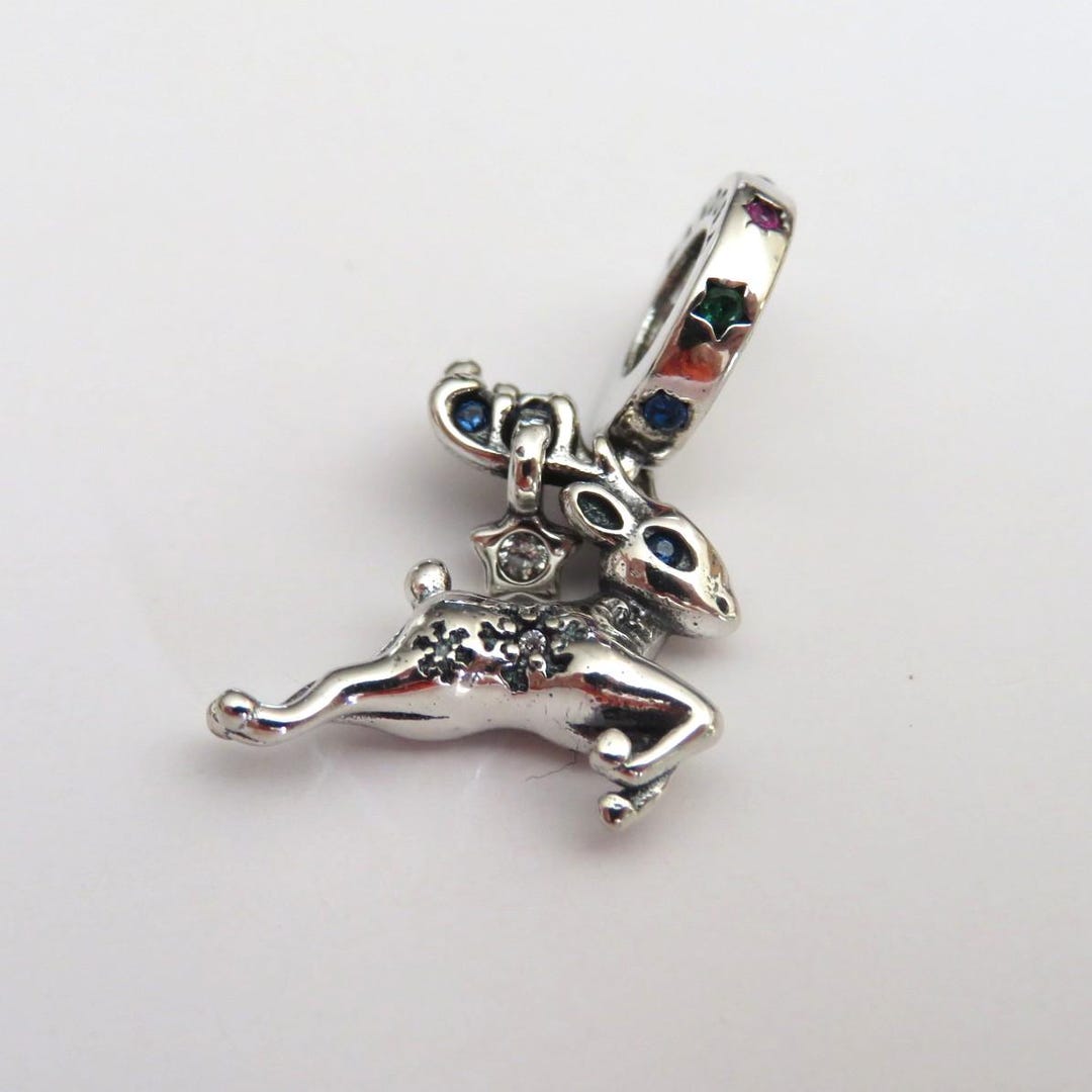 Pandora Sterling Silver Magical Christmas Reindeer Dangle Charm - Etsy