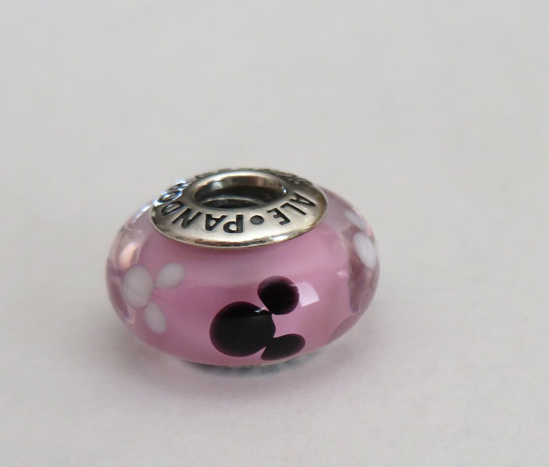 Pandora Sterling Silver Disney Mickey Mouse Icon Pink Murano Glass ...