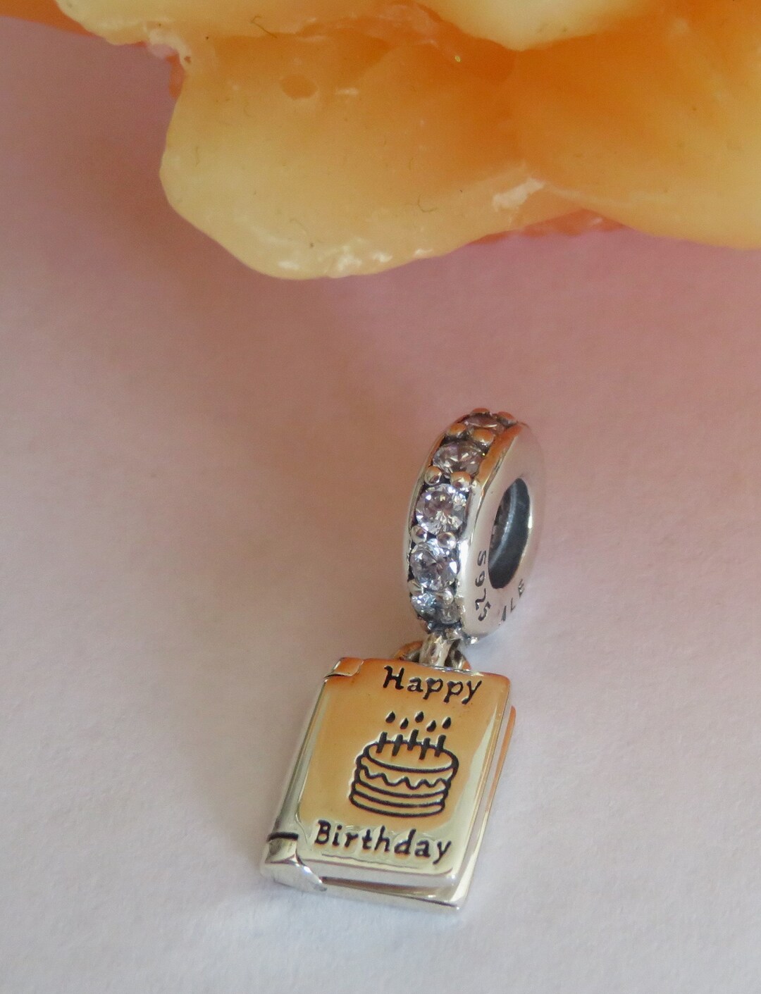 Pandora Sterling Silver Happy Birthday Card Best Wishes Charm - Etsy