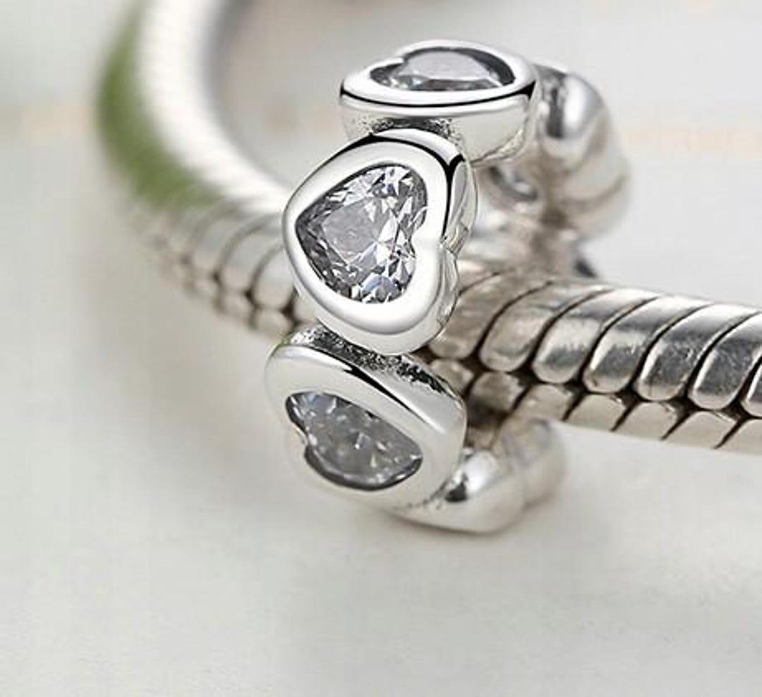 Pandora Sterling Silver Space in My Heart Clear CZ Charm - Etsy