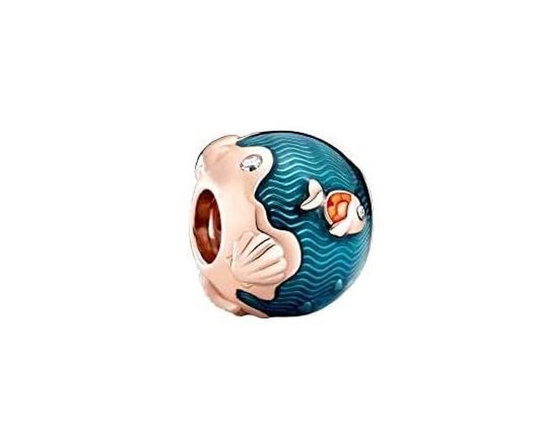 Pandora Sterling Silver Shimmering Ocean Waves & Fish Charm - Etsy