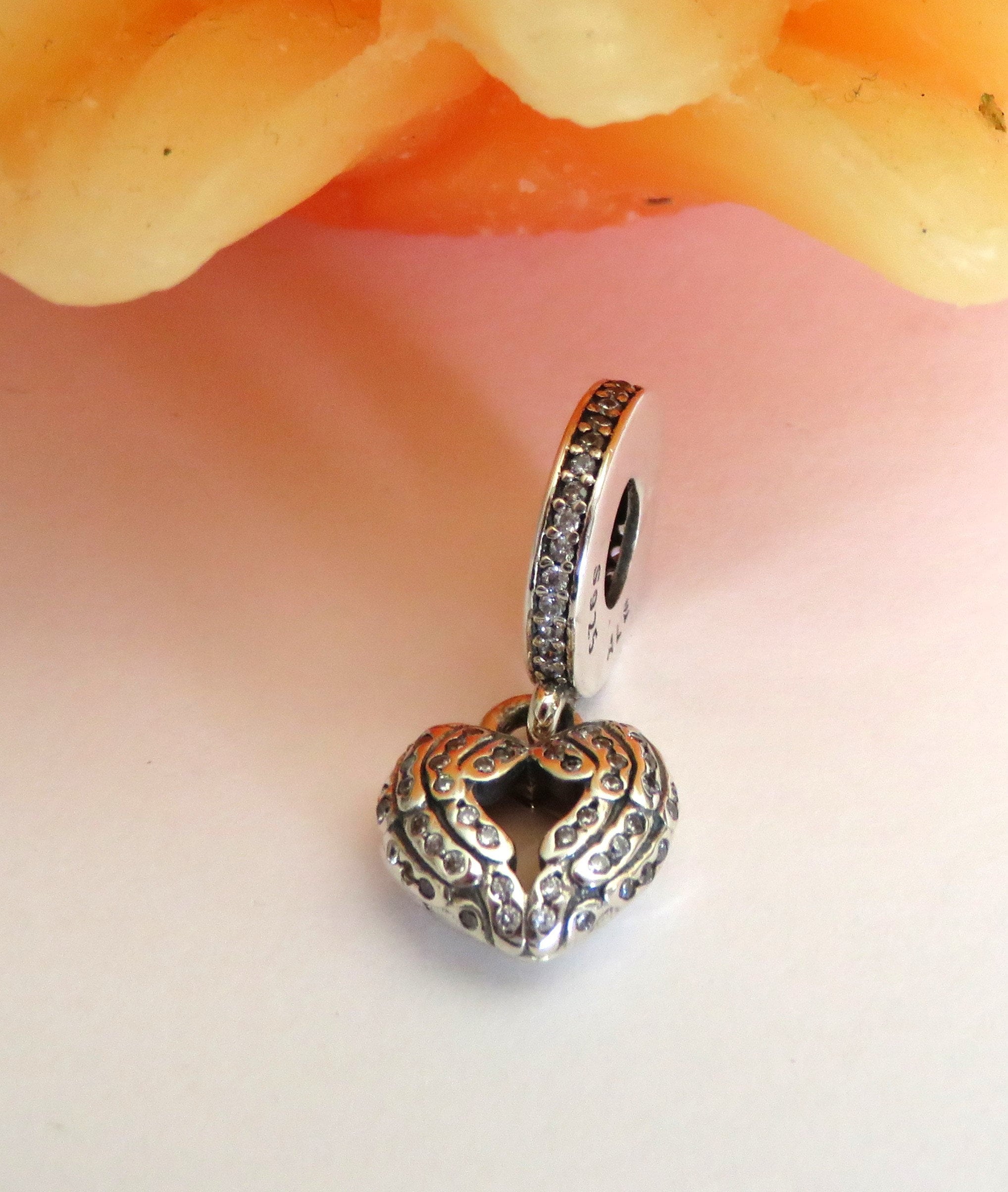 Pandora Sterling Silver Angel Wings Open Heart Locket Dangle Charm - Etsy