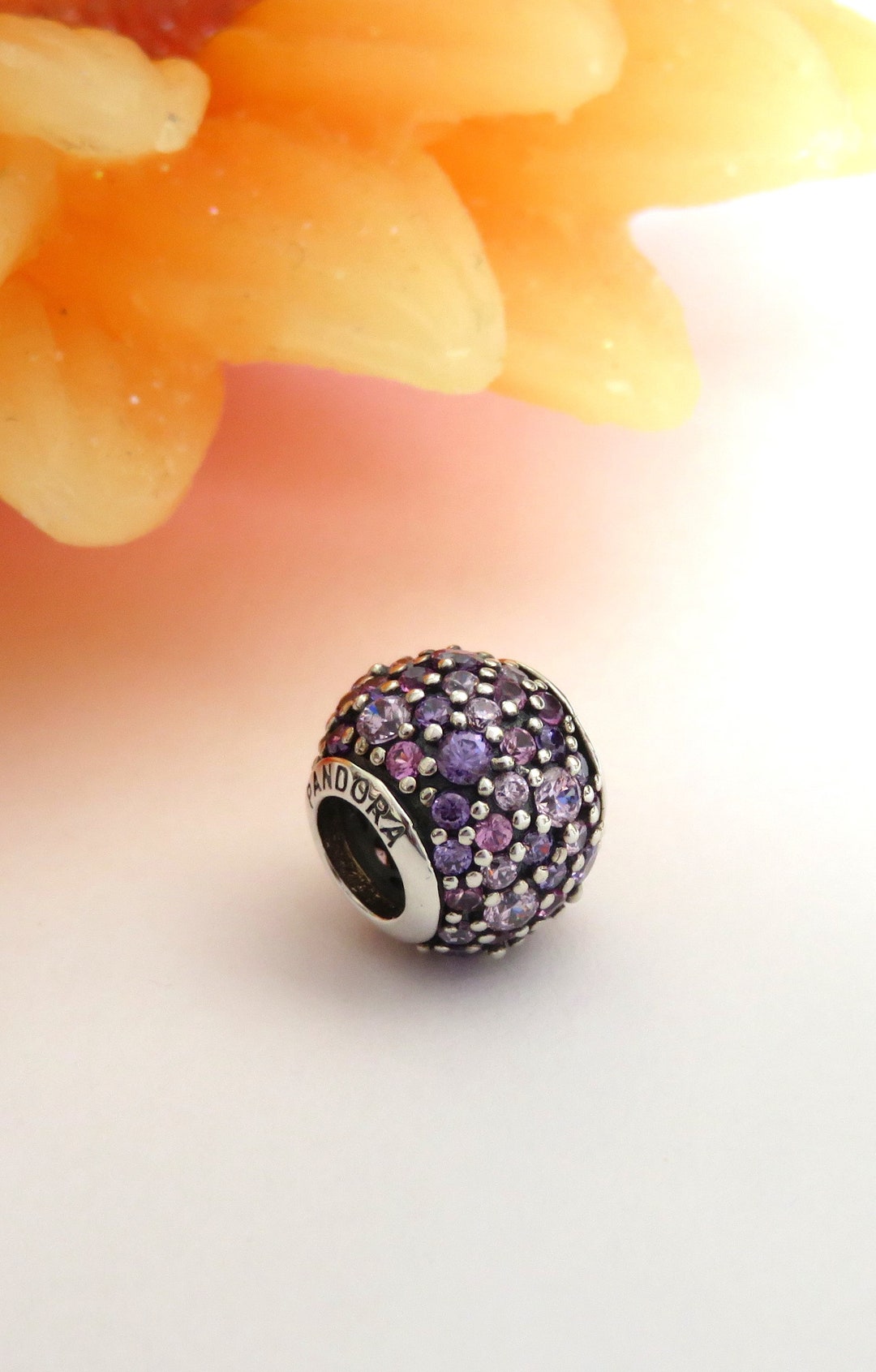 Pandora Sterling Silver Pave Lights Multicolor Charm - Etsy