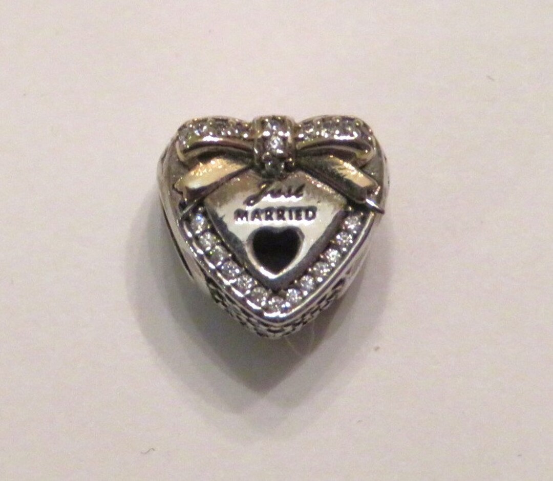Pandora Sterling Silver & 14k Gold Just Married Wife Couple Married ...