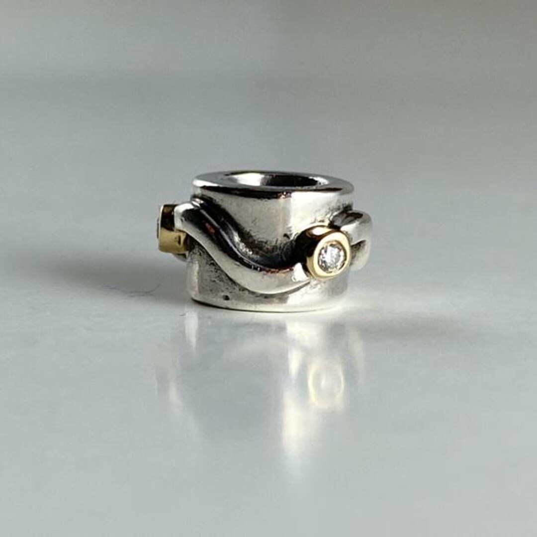 Pandora Sterling Silver 14k Gold Diamond Laura's Favorite Charm RARE - Etsy