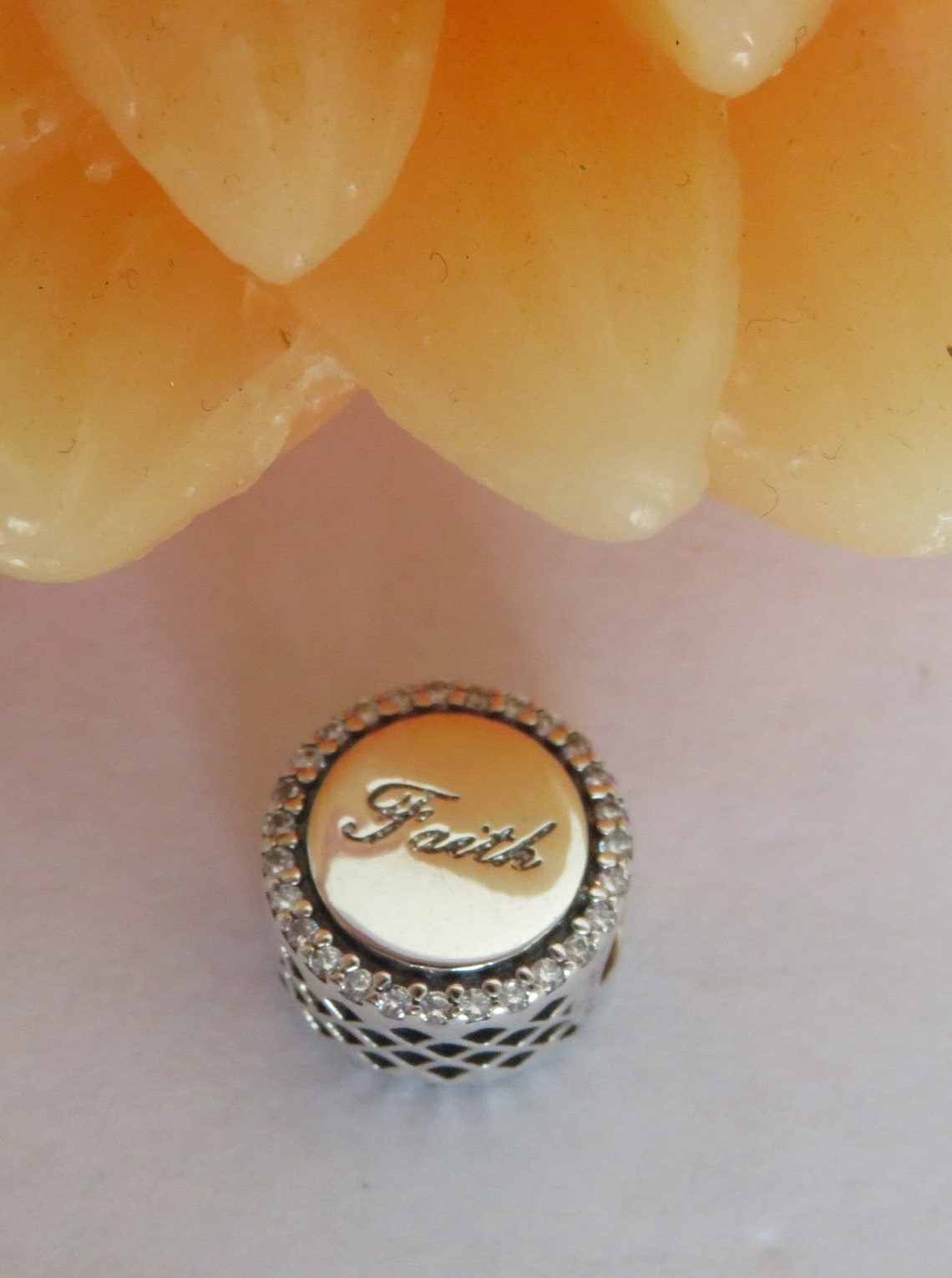 Pandora Sterling Silver Faith Cross, Clear CZ Charm - Etsy