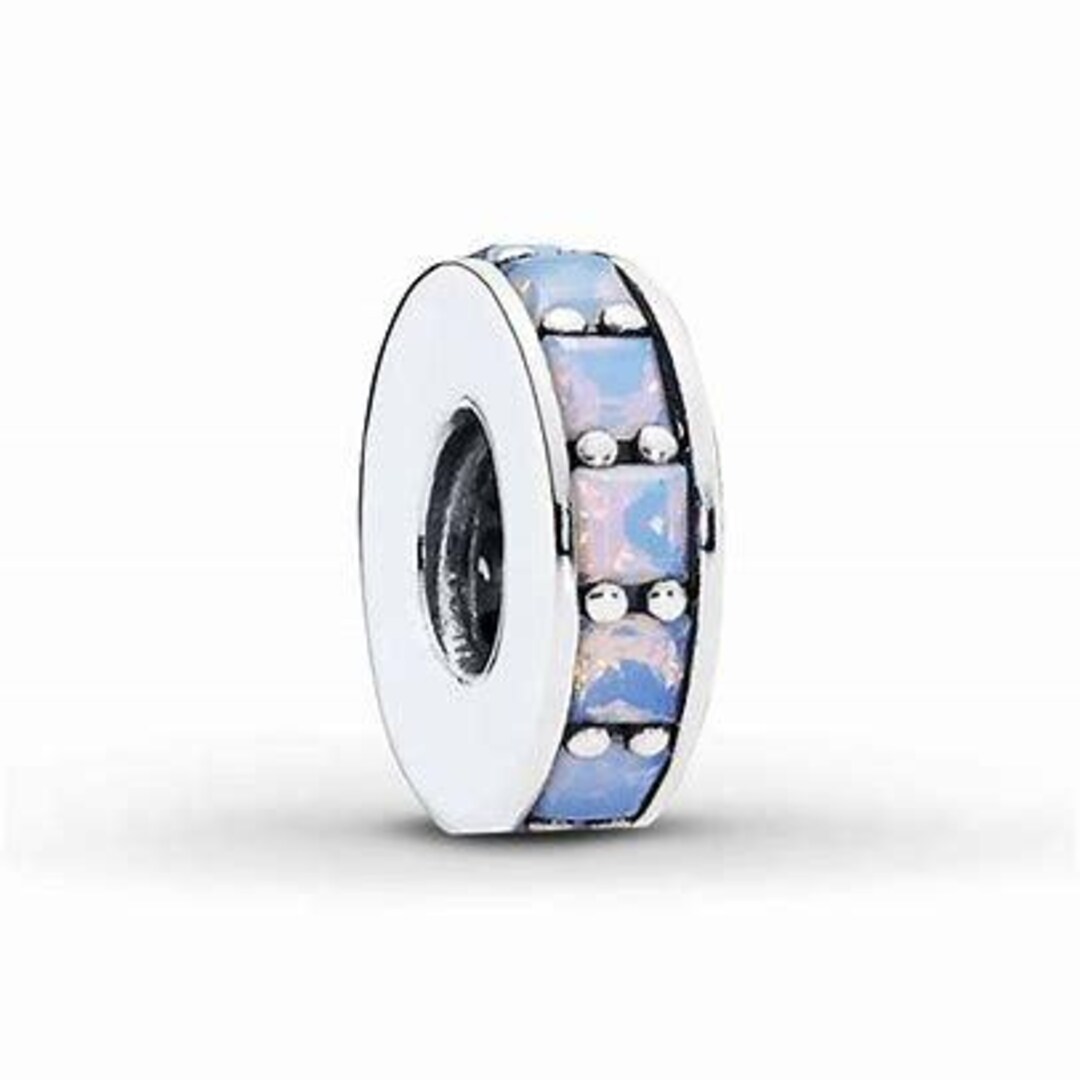 Pandora Sterling Silver Eternity Spacer With Opalescent White Crystal ...