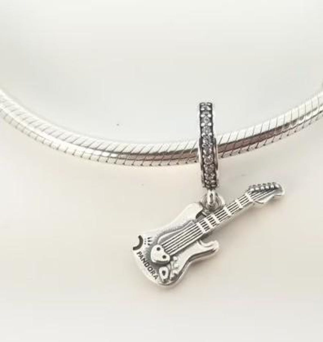 Pandora Sterling Silver Guitar Music Rock Life CZ Charm - Etsy